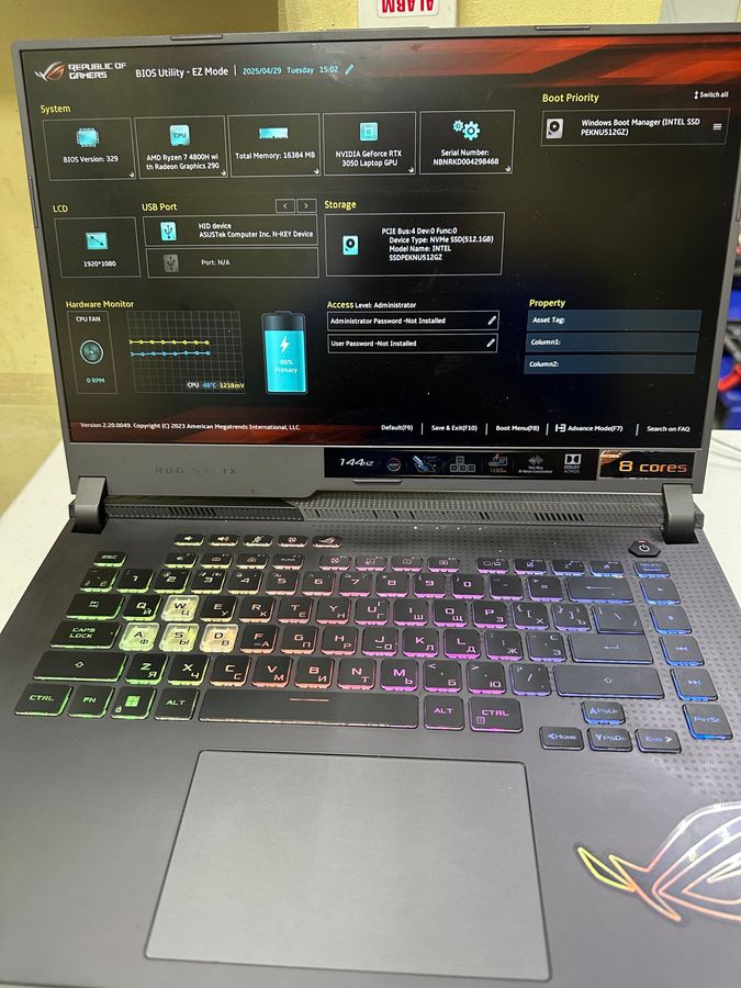 Купити Ноутбук Asus rog strix g15 g513ic 01-200488465 | Техноскарб